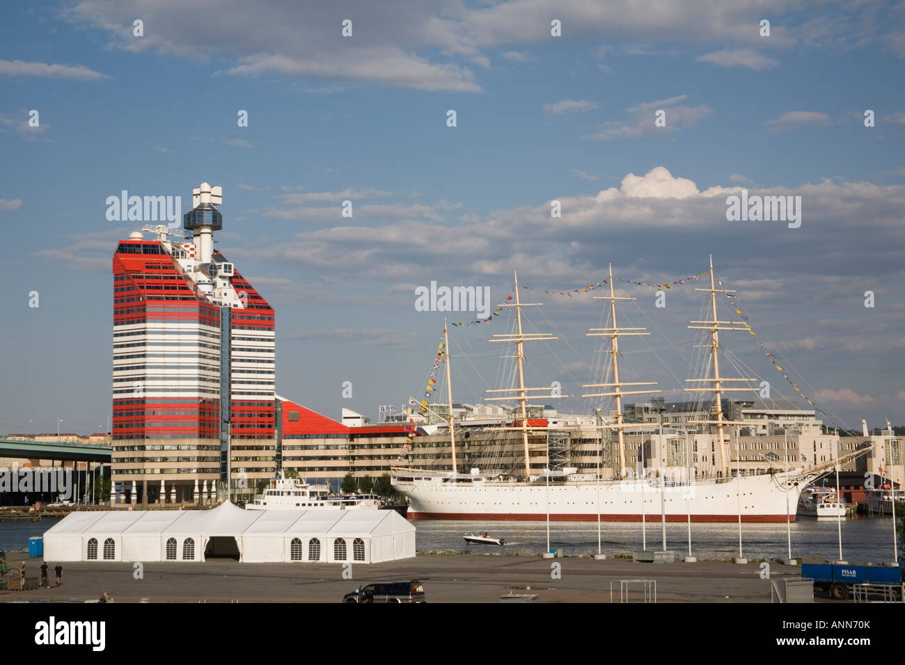 Harbour View of Gothenburg and the sail ship Viking Stock Photo - Alamy