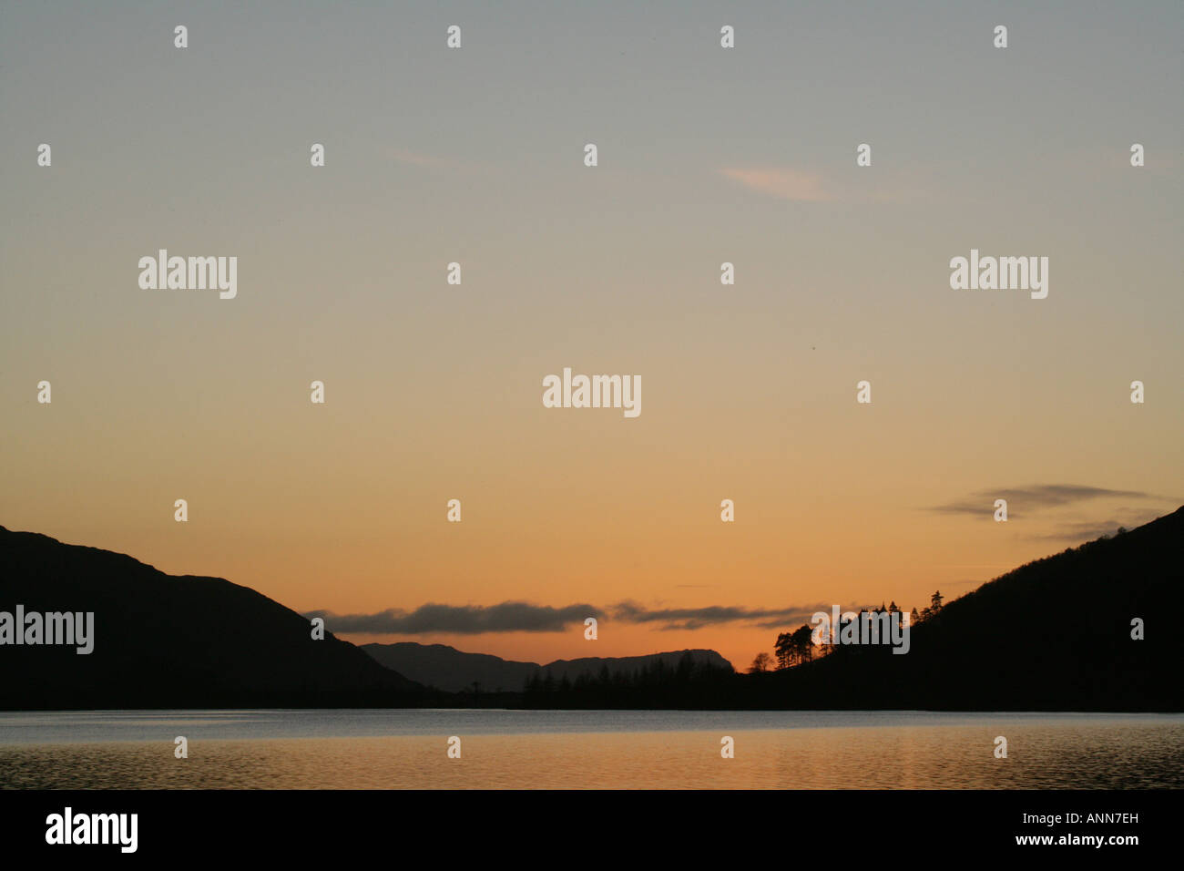 Loch Carron at sunset, Scottish Highlands Stock Photo - Alamy