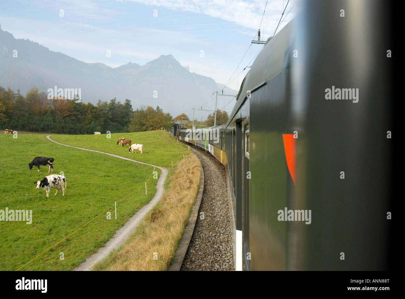 Golden Pass Panoramic Train between Interlaken and Montreux SWITZERLAND ...