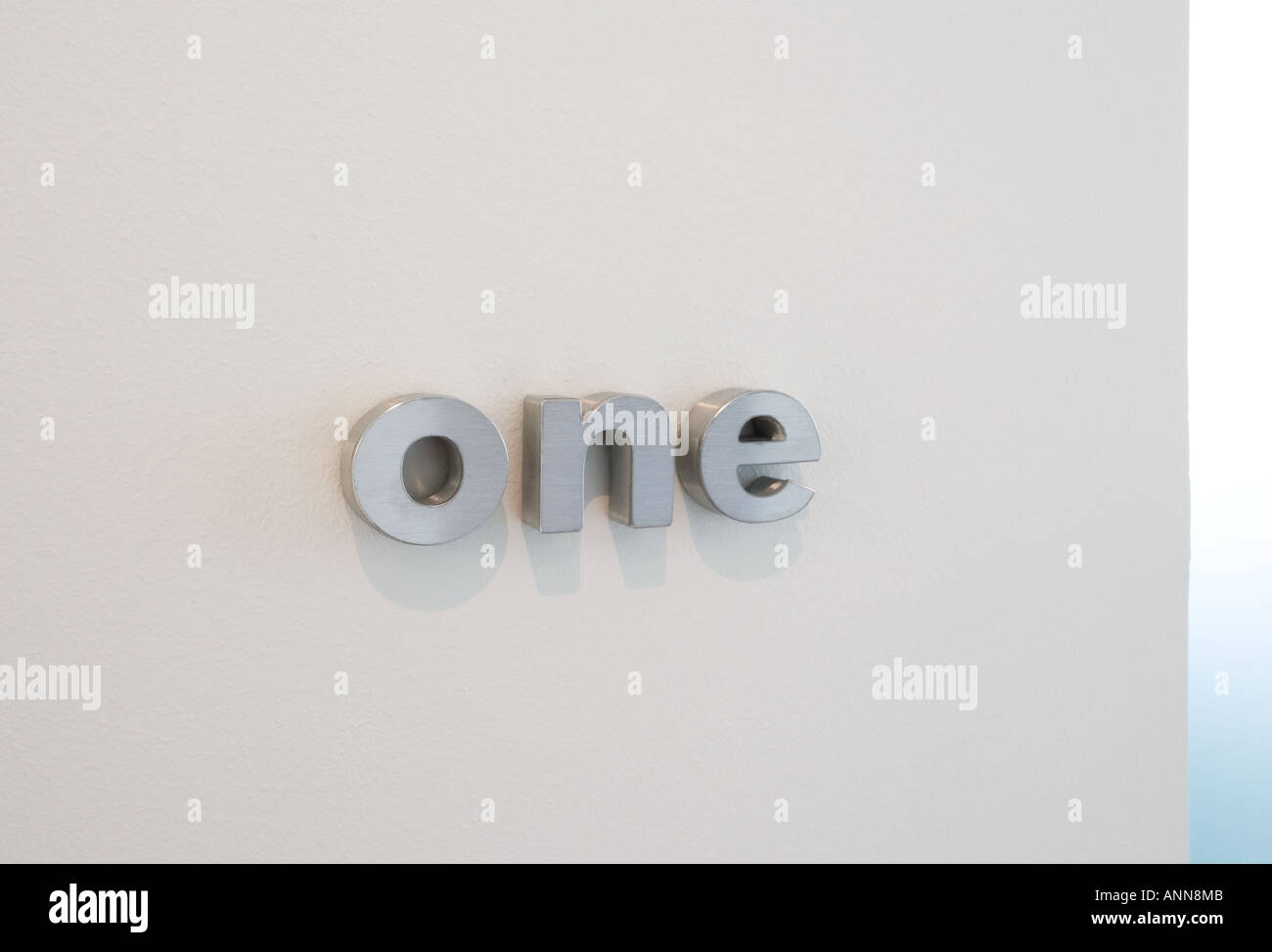 The word ONE Stock Photo - Alamy