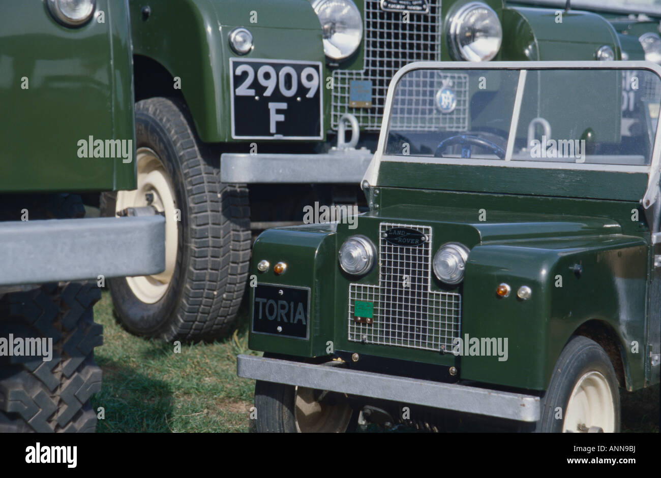 Driveable toy Land Rover Toria on display at a Land Rover show within ...