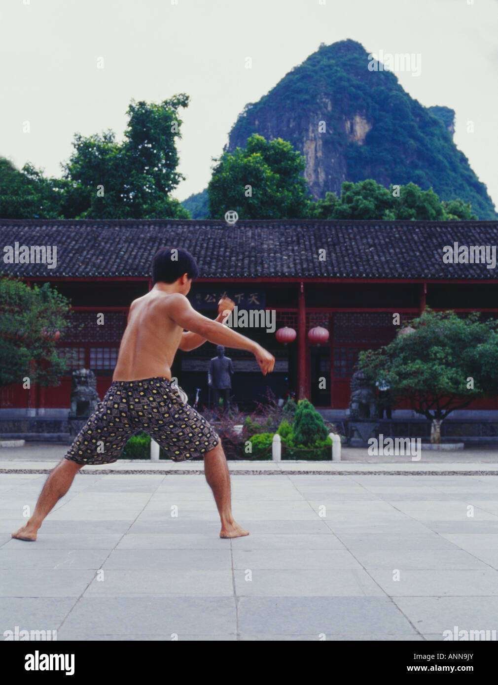 boy training Mai Thai, Yangshau, China Stock Photo - Alamy