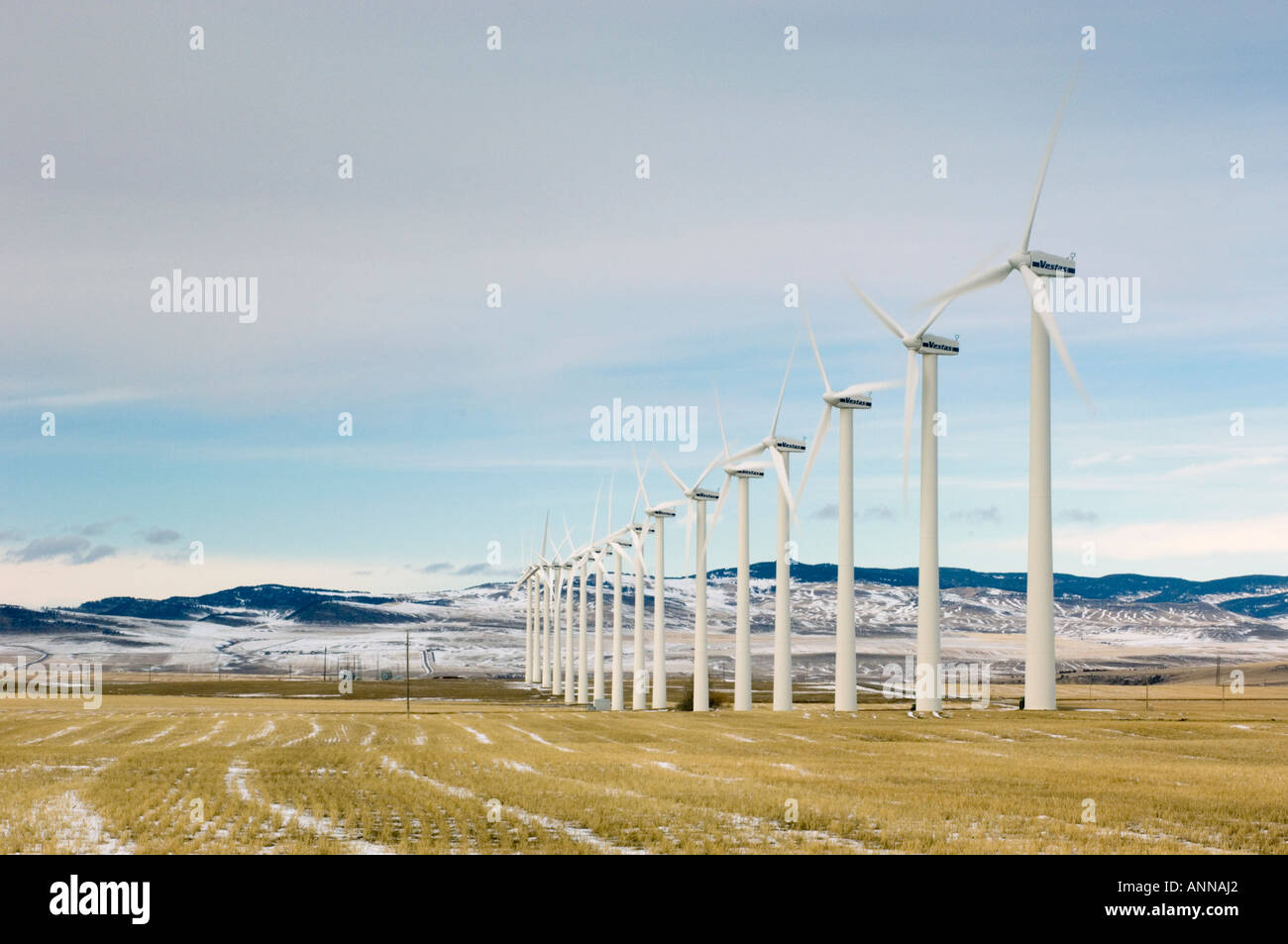 Wind turbines generating power digital hi-res stock photography and ...