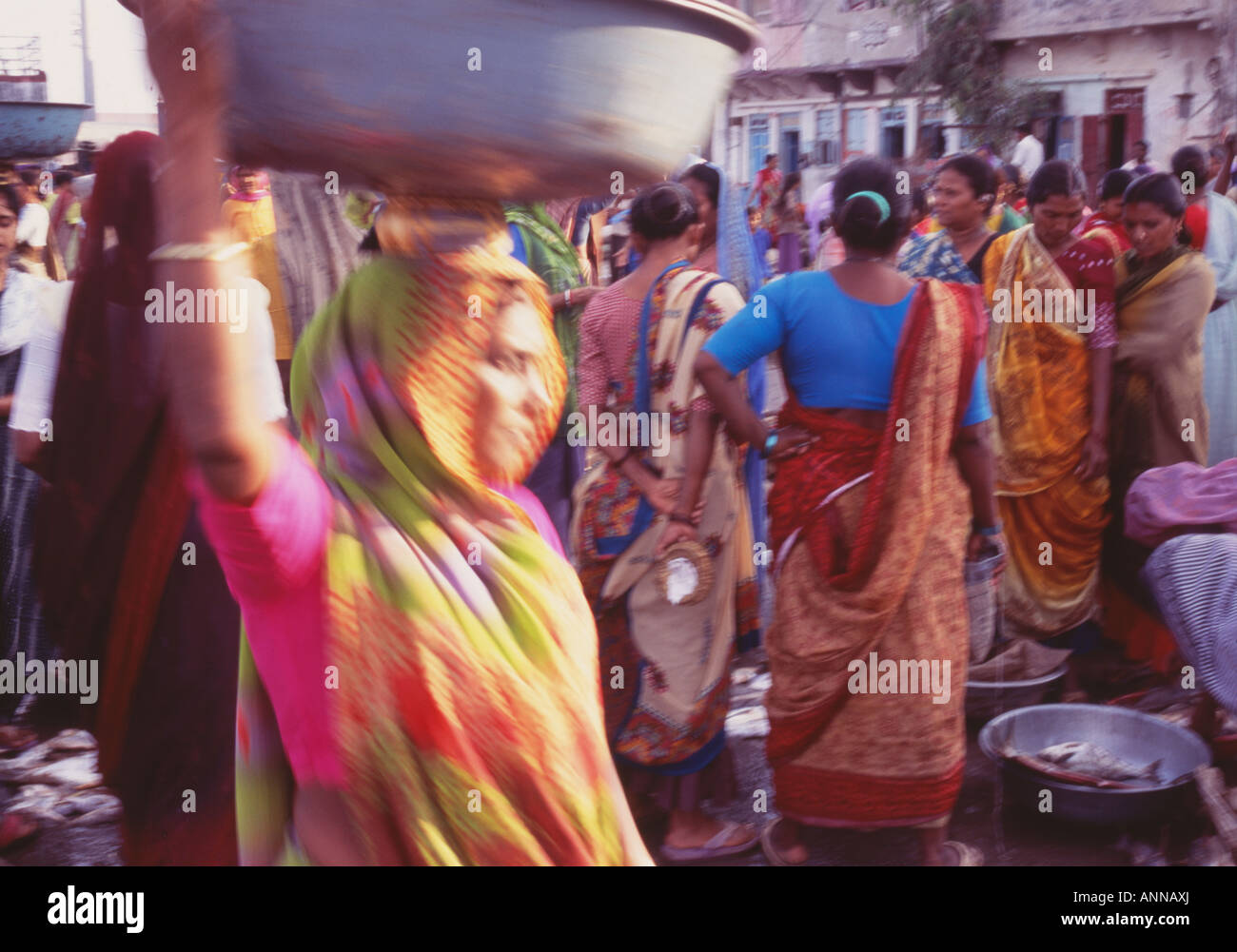 women in fish market, Diu, Gujarat, India Stock Photo - Alamy