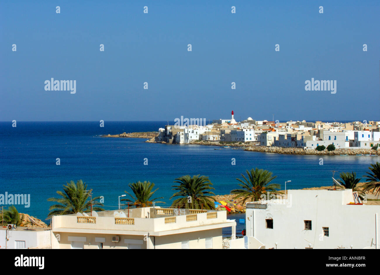 The medina of Mahdia on its peninsula Stock Photo - Alamy
