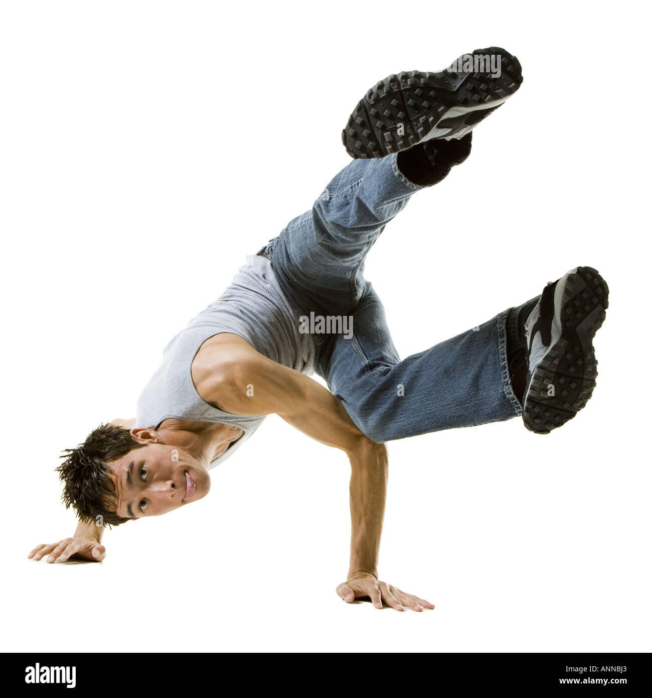Portrait of a young man break dancing Stock Photo - Alamy
