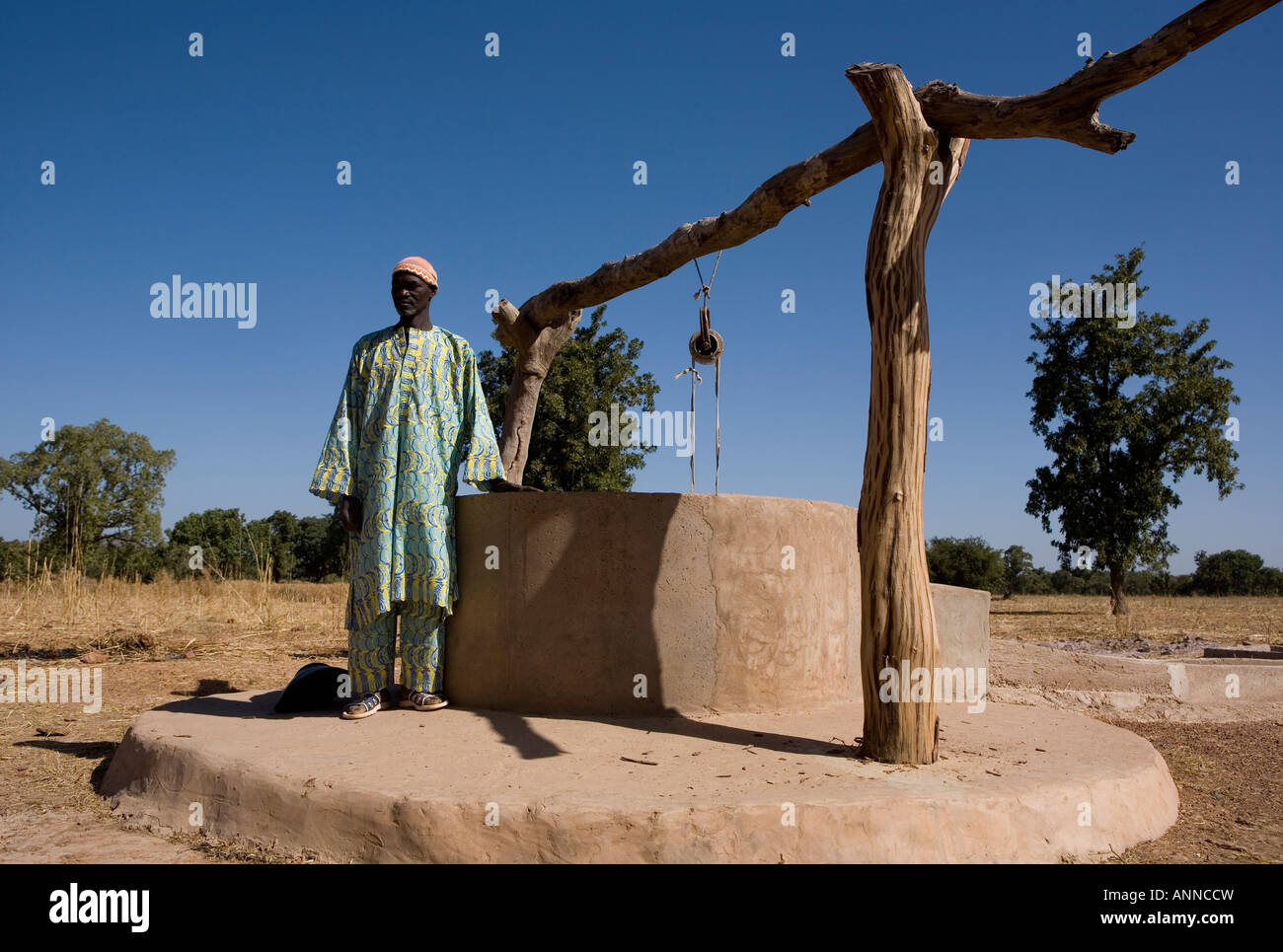 Well built with fair trade premium in Tofassadaga Mali Stock Photo - Alamy
