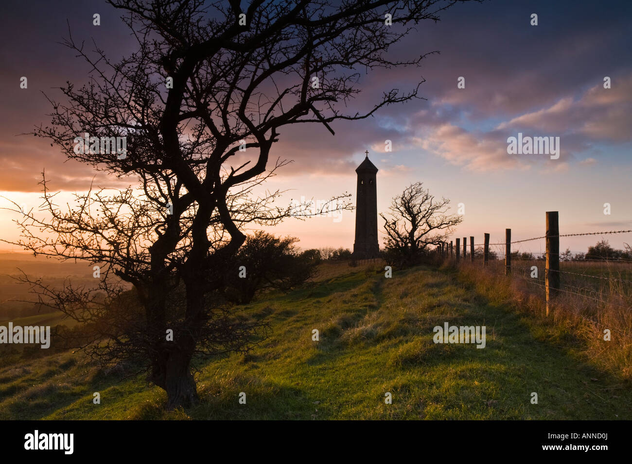 The Tyndale Monument on the Cotswold Way, Gloucestershire, UK Stock ...