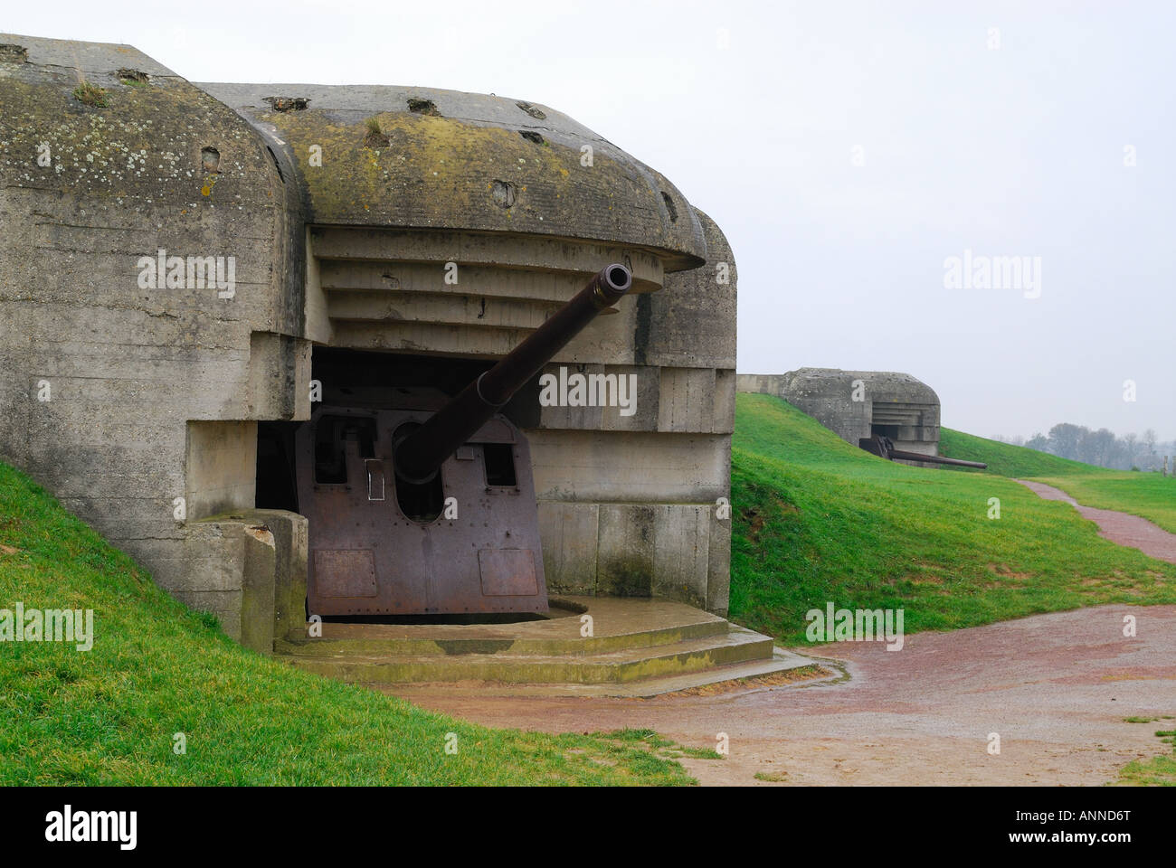 German World War Two gun battery at Longues, Normandy, France Stock ...