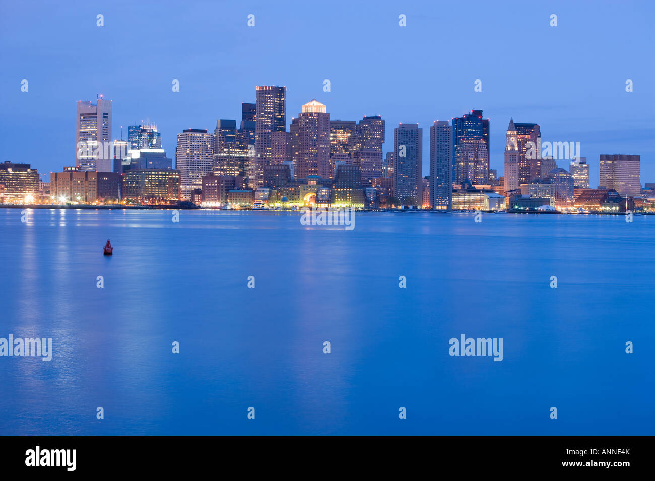 USA Boston Massachusetts skyline viewed at sunset Stock Photo - Alamy