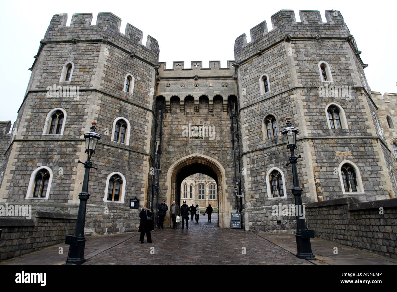 Main Entrance to Windsor Castle residence of Her Majesty the Queen ...
