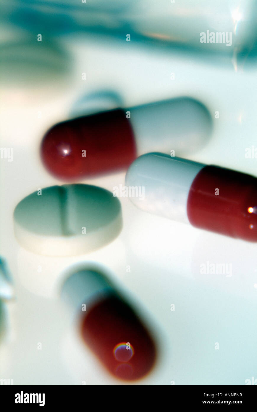 Assorted medical capsules and pills Stock Photo - Alamy