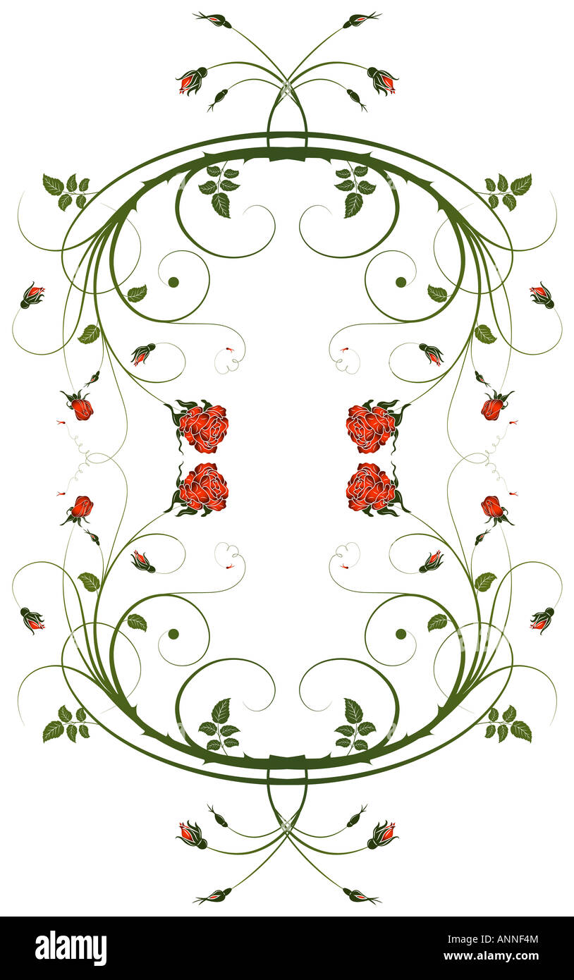 Abstract flower frame Stock Photo - Alamy