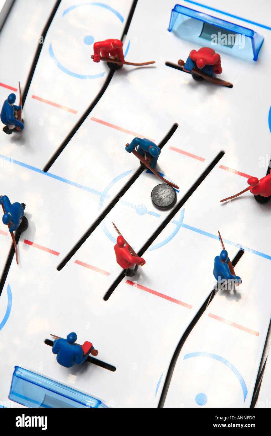 Concept image to signify competition of table hockey game Stock Photo ...