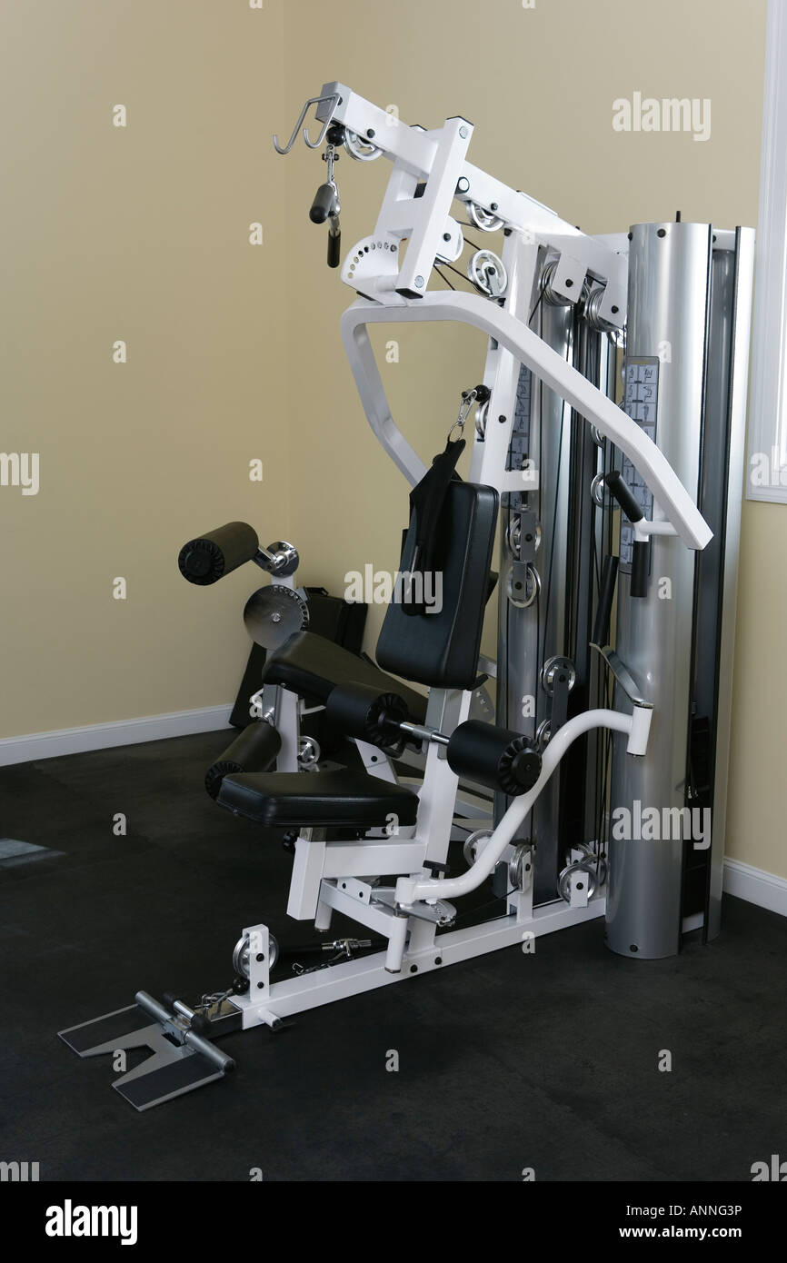 Exercise device in the gym Stock Photo - Alamy