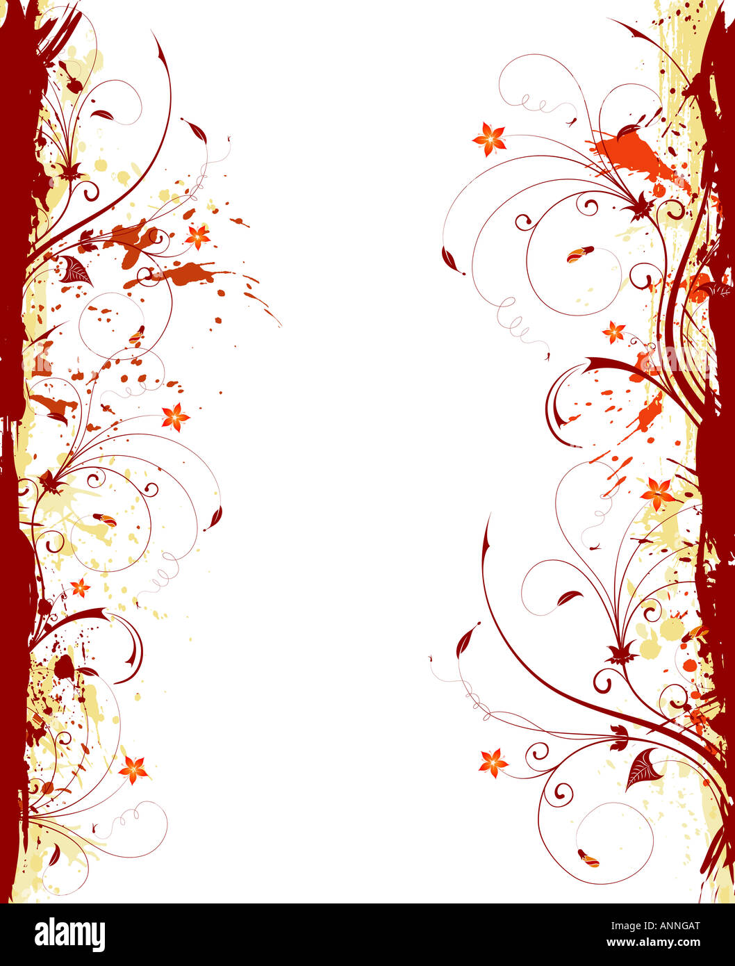 Grunge paint flower frame Stock Photo - Alamy