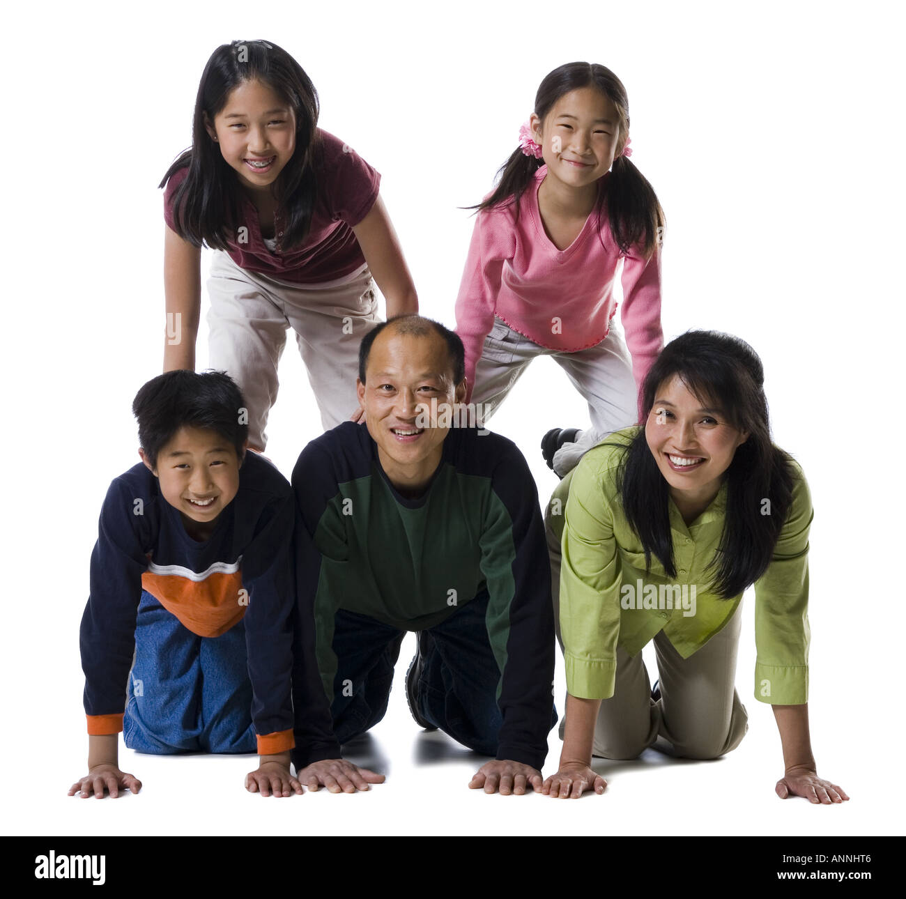 Portrait of a family smiling Stock Photo - Alamy