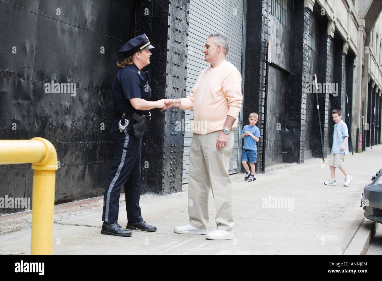 Child Talking Police Officer High Resolution Stock Photography and ...