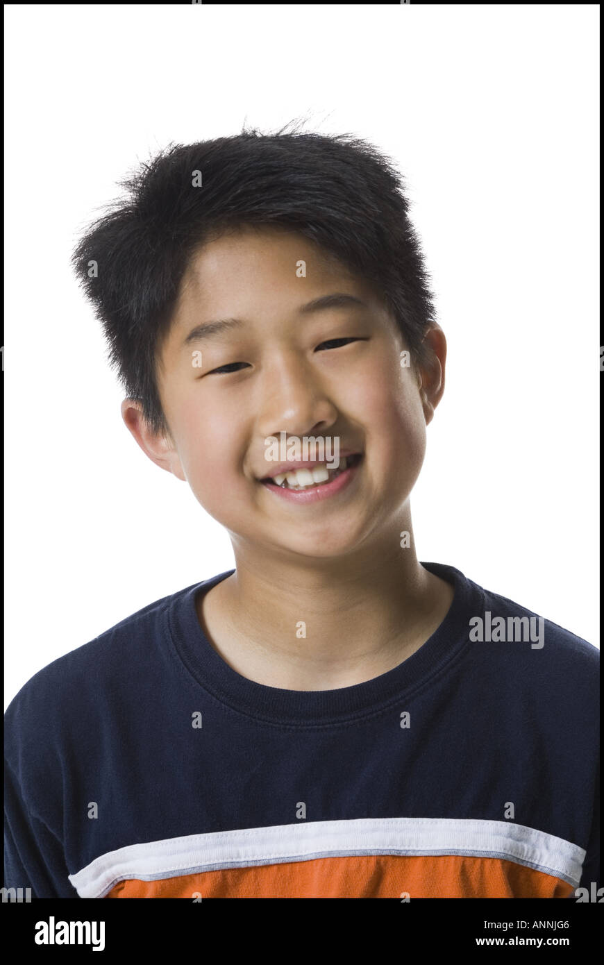 Portrait of a boy smiling Stock Photo - Alamy