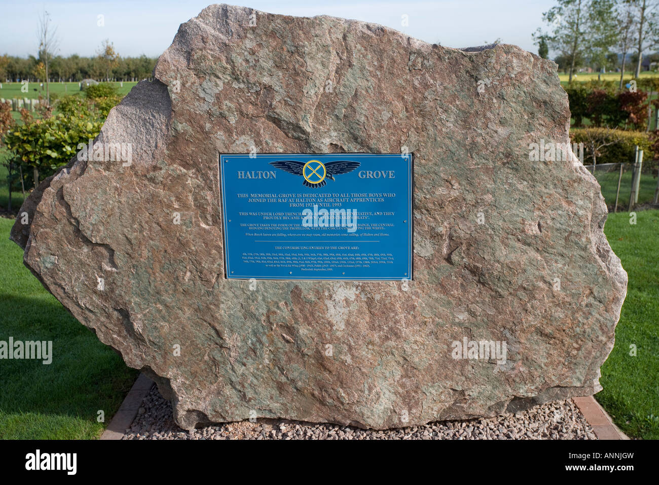 Halton Grove National Memorial Arboretum Stock Photo - Alamy