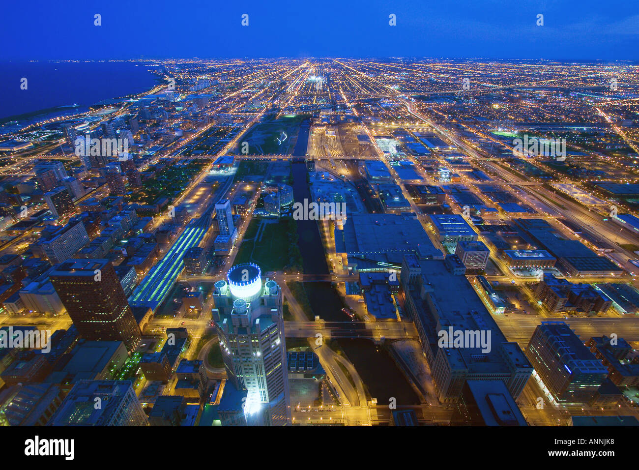 Chicago Illinois Aerial Streets High Resolution Stock Photography and ...