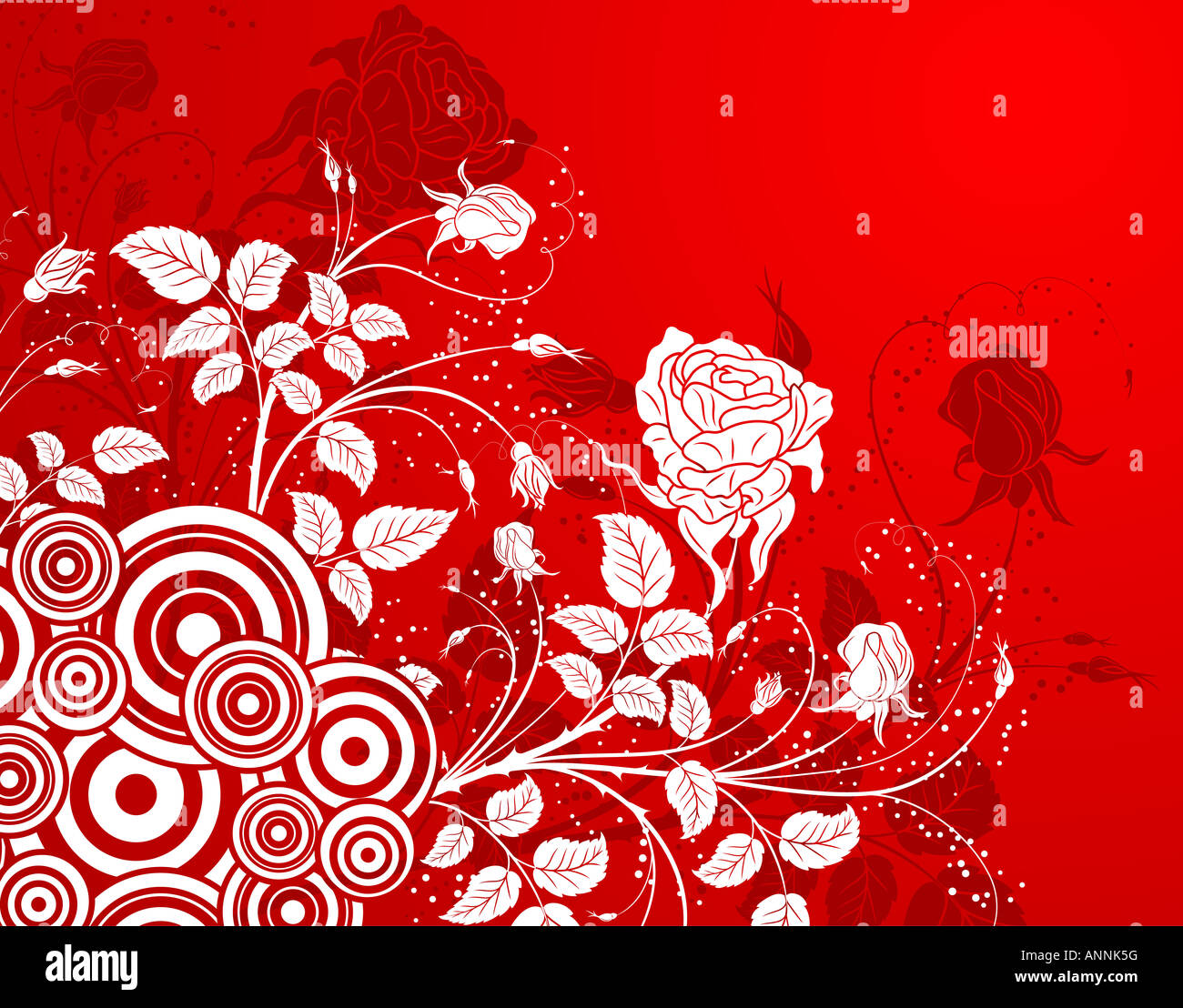 Abstract flower background with circles Stock Photo - Alamy