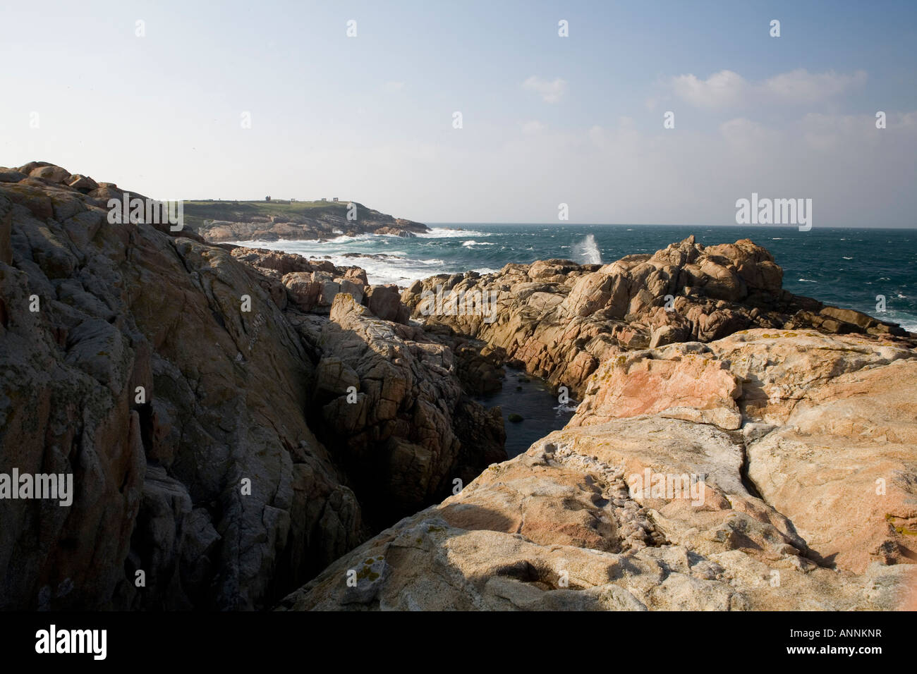 Costa del Morte (Coast of Death), A Coruna, Northern Spain. Waves ...