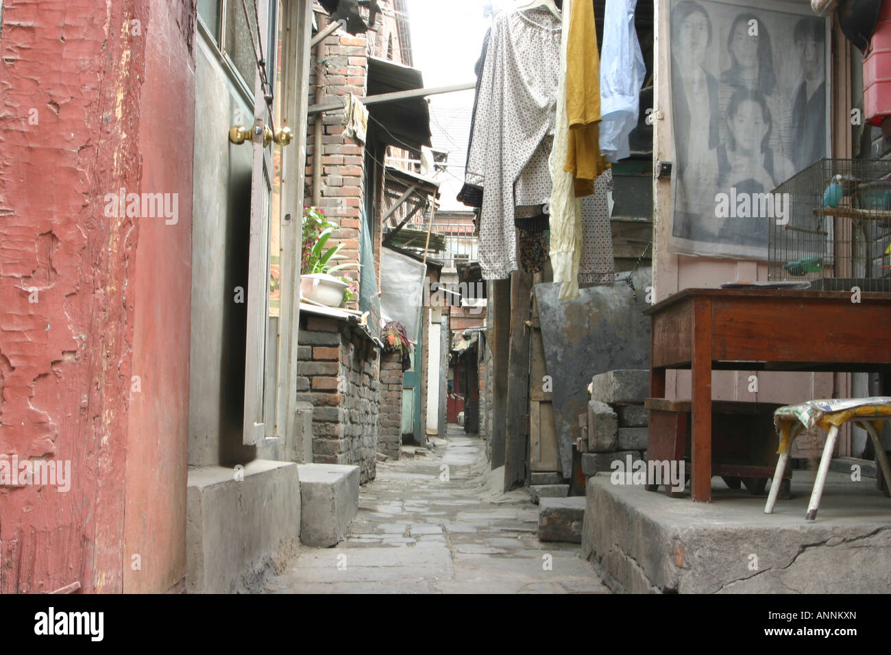 Open doors in a Beijing hutong Stock Photo - Alamy