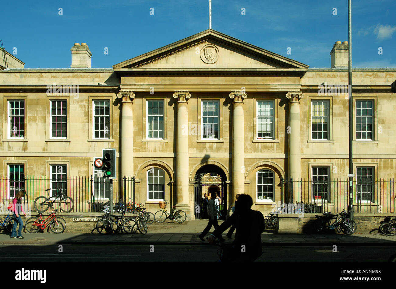 The West Front, including main entrance, of Emmanuel College, Cambridge ...