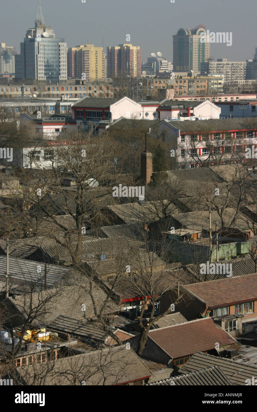 Beijing roof-tops from hutongs to the modern city Stock Photo - Alamy