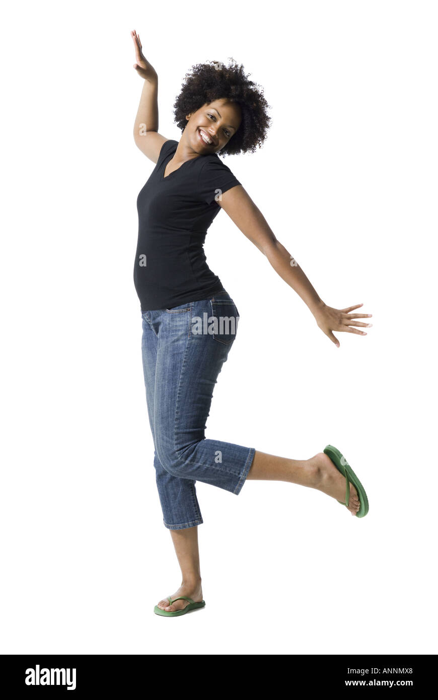 Black woman portrait side on Cut Out Stock Images & Pictures - Alamy