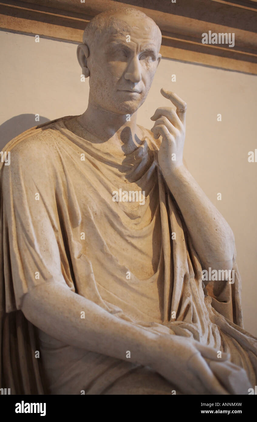 Male sitting statue, Capitoline Museum, Rome, Italy Stock Photo - Alamy