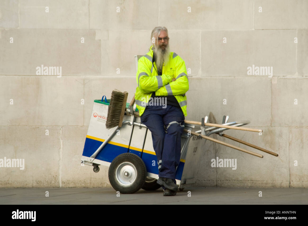 Push street cleaner hi-res stock photography and images - Alamy