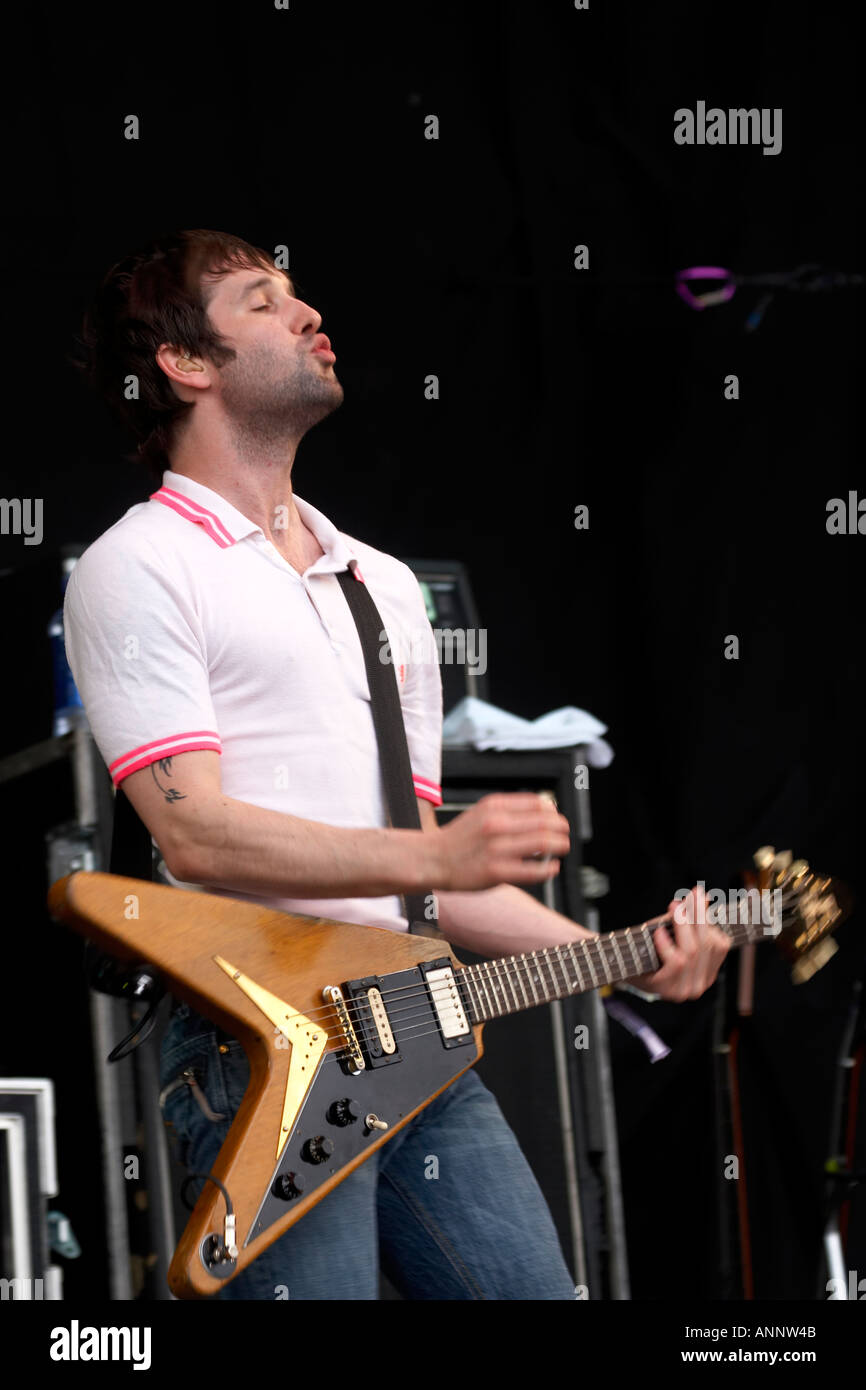 Tim Wheeler vocalist and singer musician of Ash band at Glastonbury ...