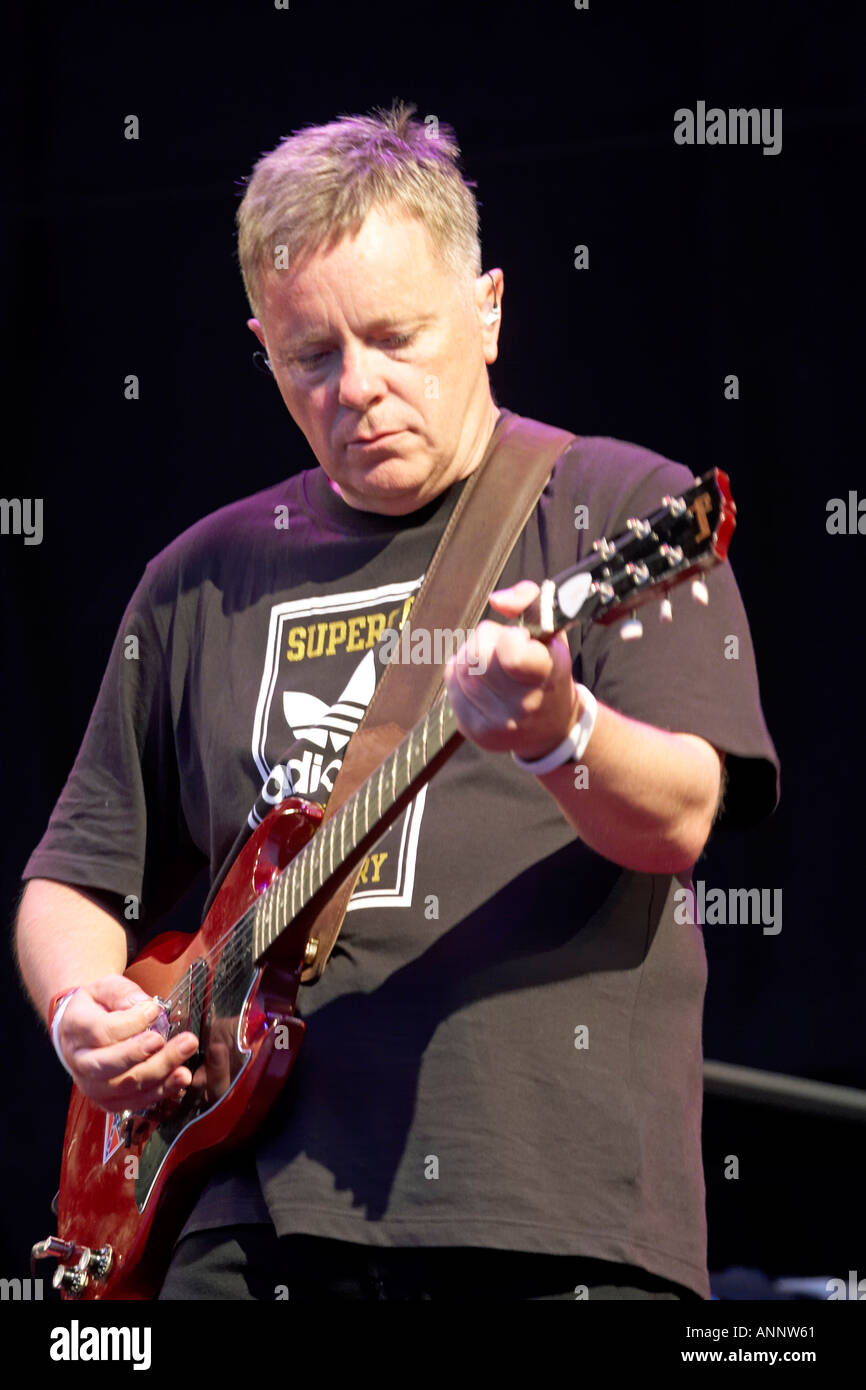 Bernard Sumner singer vocalist guitarist of New Order at Glastonbury ...