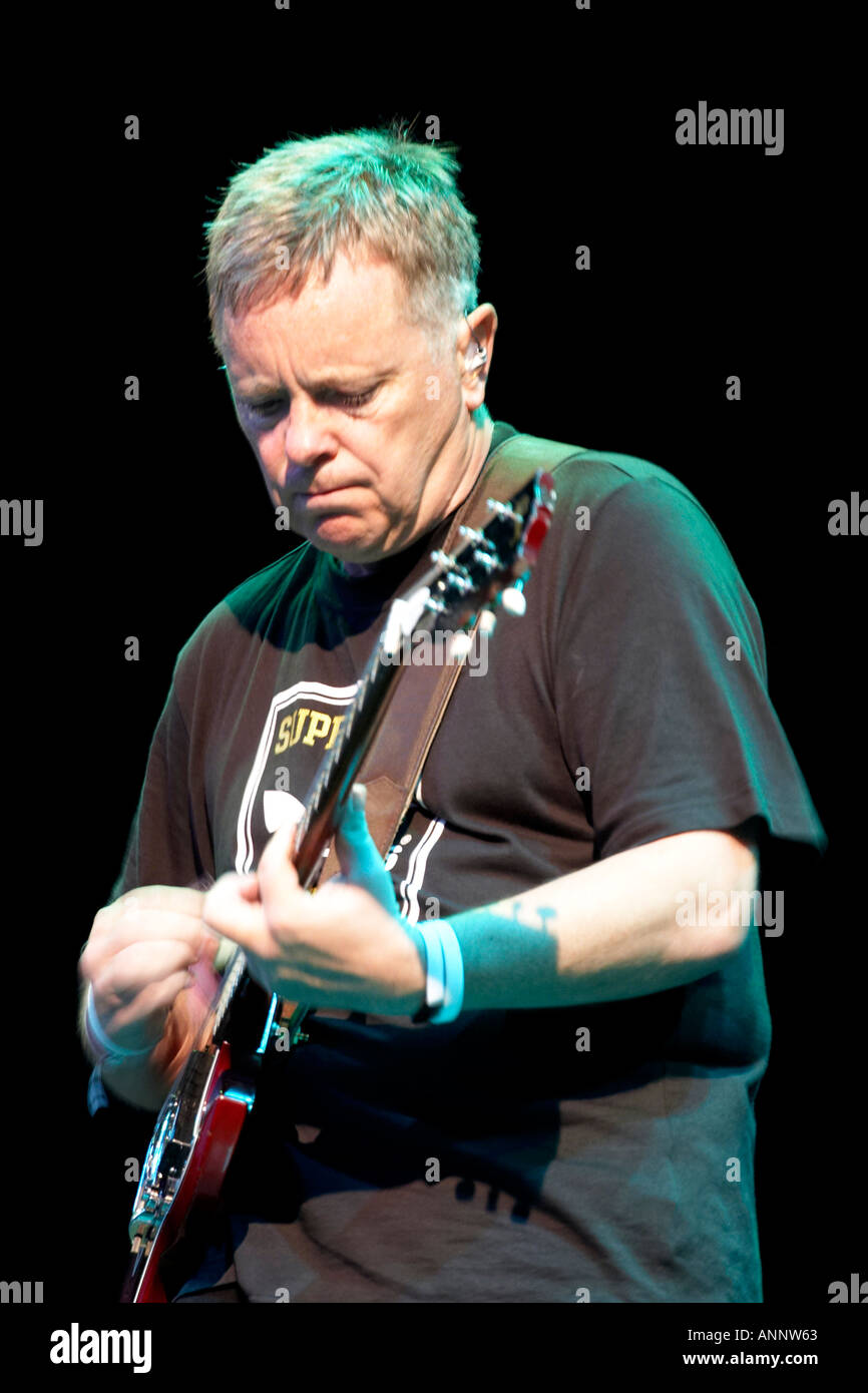 Bernard Sumner singer vocalist guitarist of New Order at Glastonbury ...