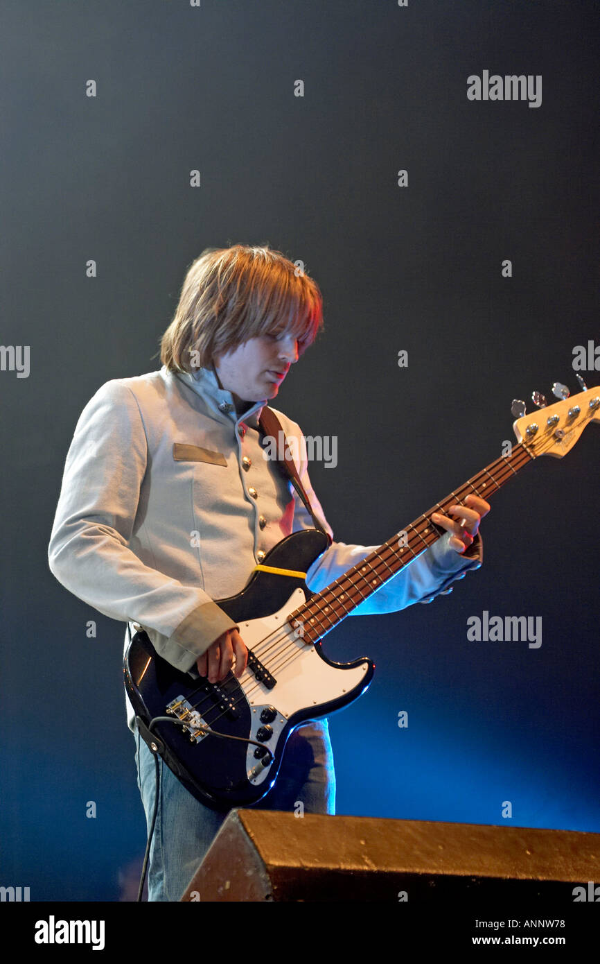 Christopher Karloff Bass guitarist musician of Kasabian at Glastonbury ...