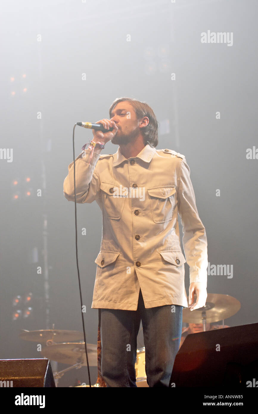 Tom Meighan singer vocalist musician of Kasabian at Glastonbury ...