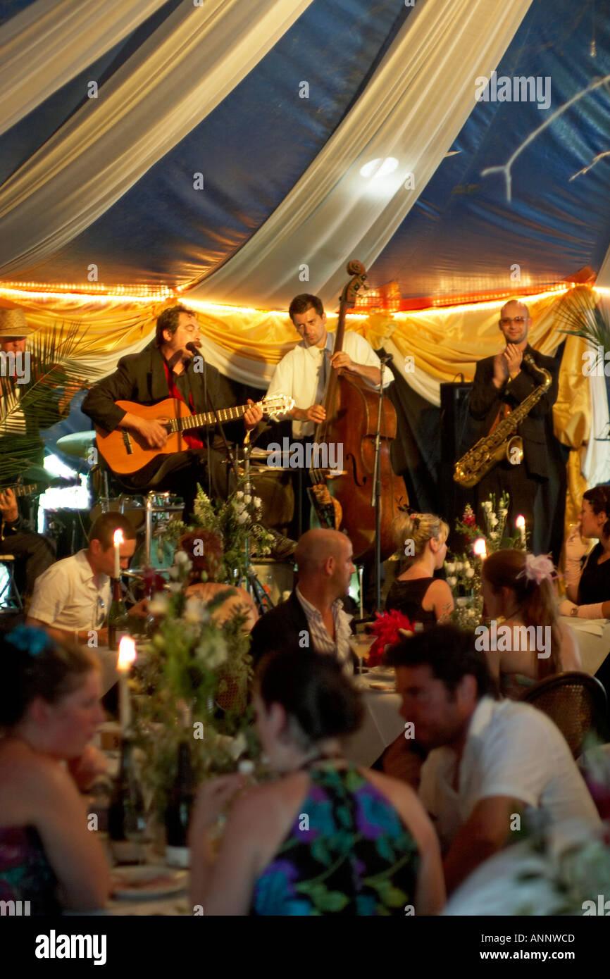 Lost Vagueness Silver Service Restaurant band with diners dressed for ...