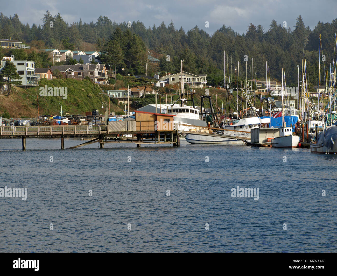 The boat docks in Newport, Oregon Stock Photo - Alamy
