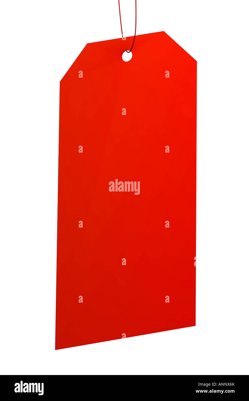 blank red label tag Stock Photo - Alamy