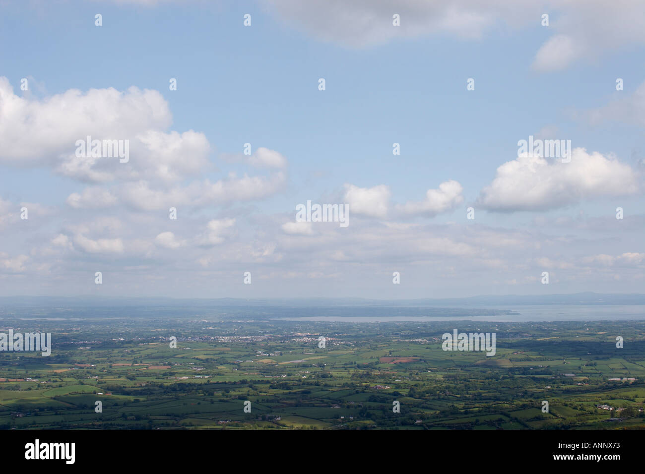 High level view south east from Sleive Gallion in the Sperrin Mountains ...