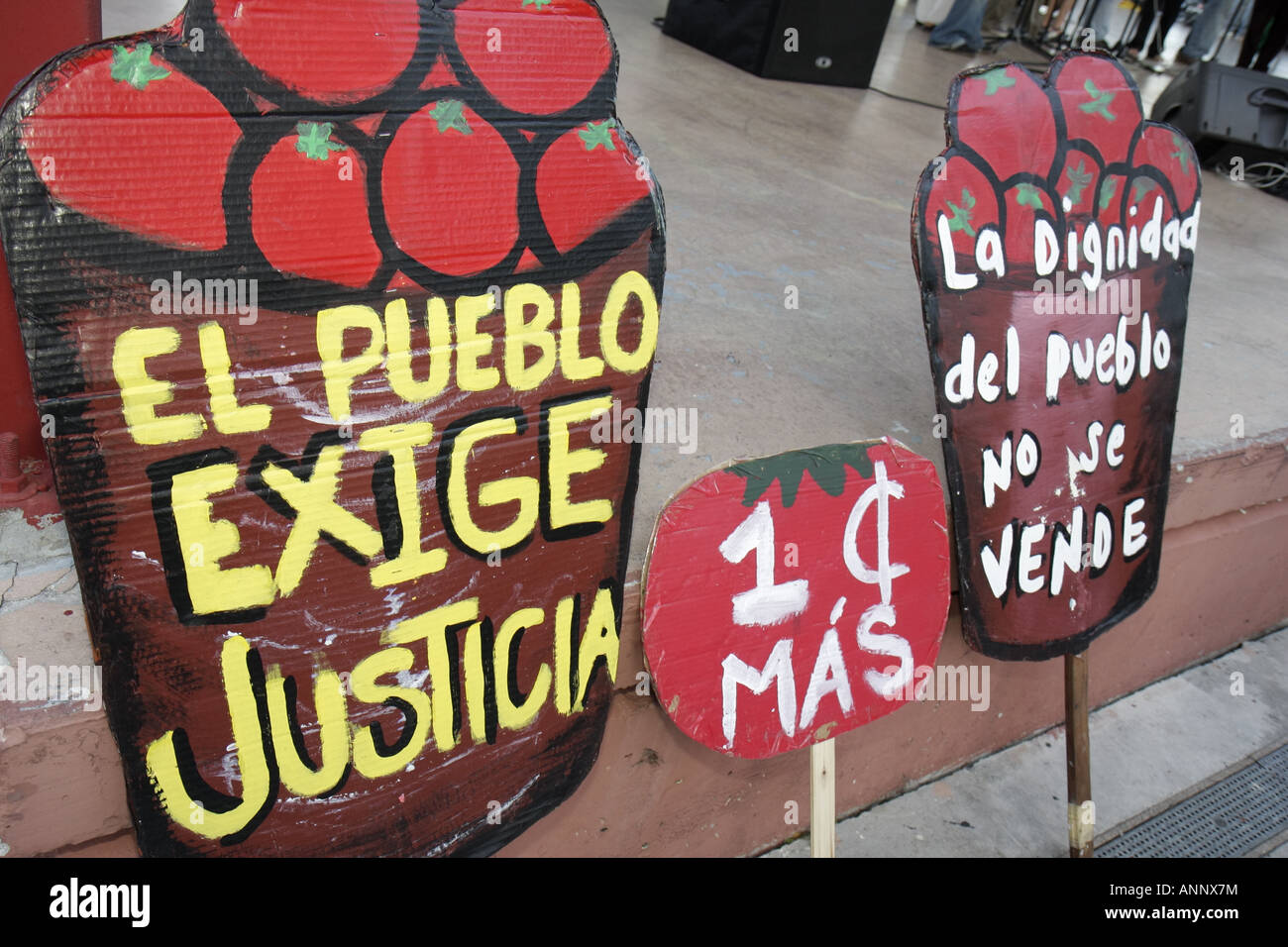 Miami Florida,Bayfront Park,migrant farm worker protest,tomato pickers ...