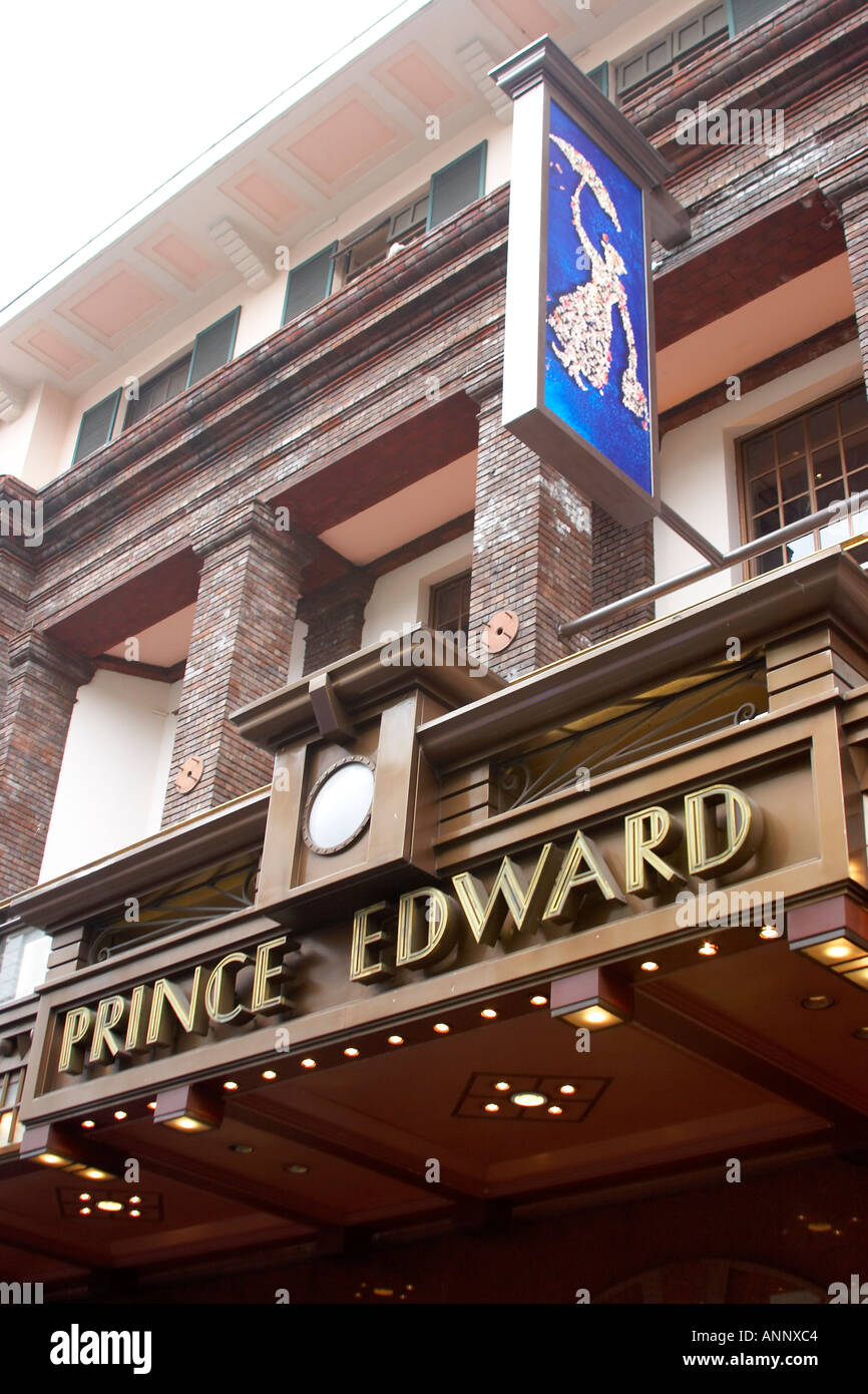 Mary Poppins logo sign outside Prince Edward Theatre London WC2 England ...