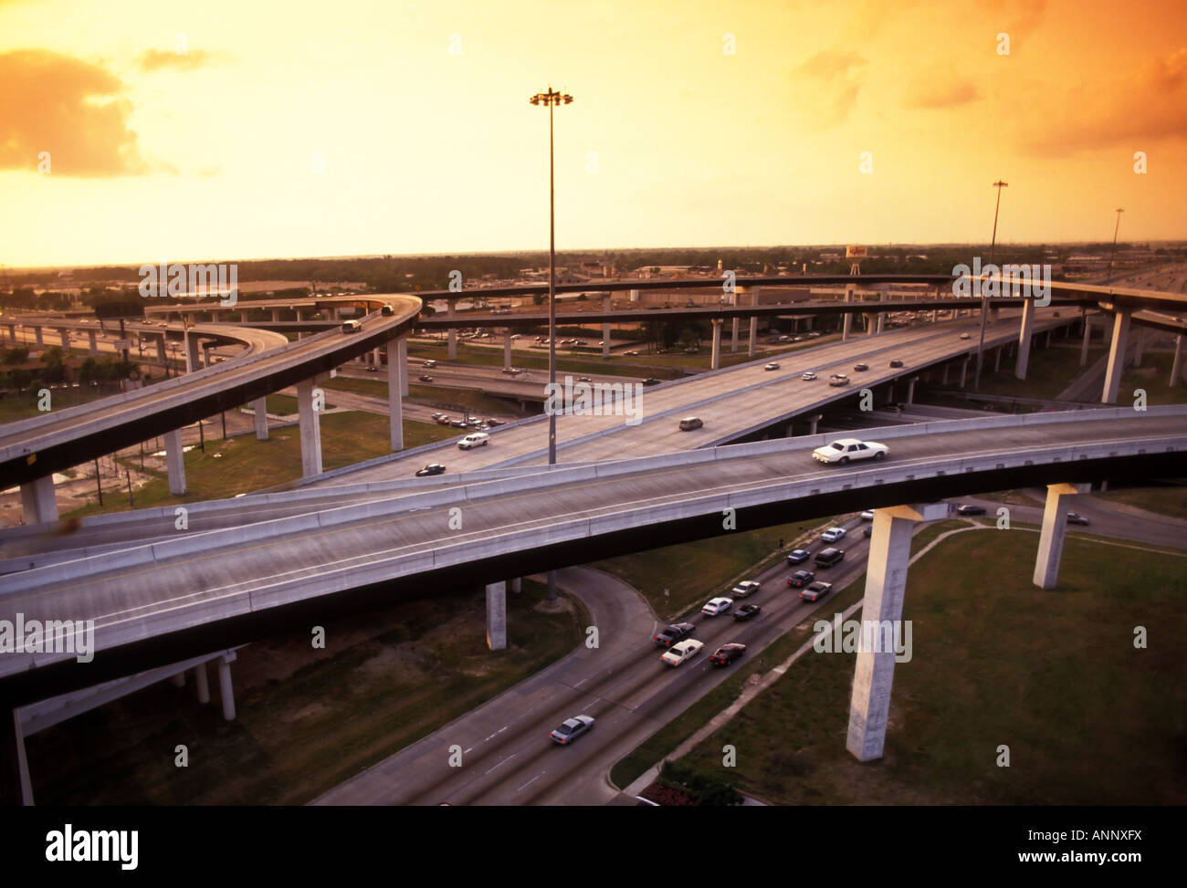 Houston freeway interchange hi-res stock photography and images - Alamy