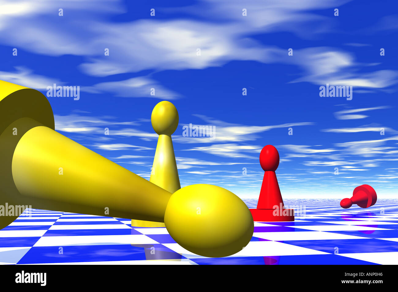 Close up of a fallen chess piece Stock Photo - Alamy