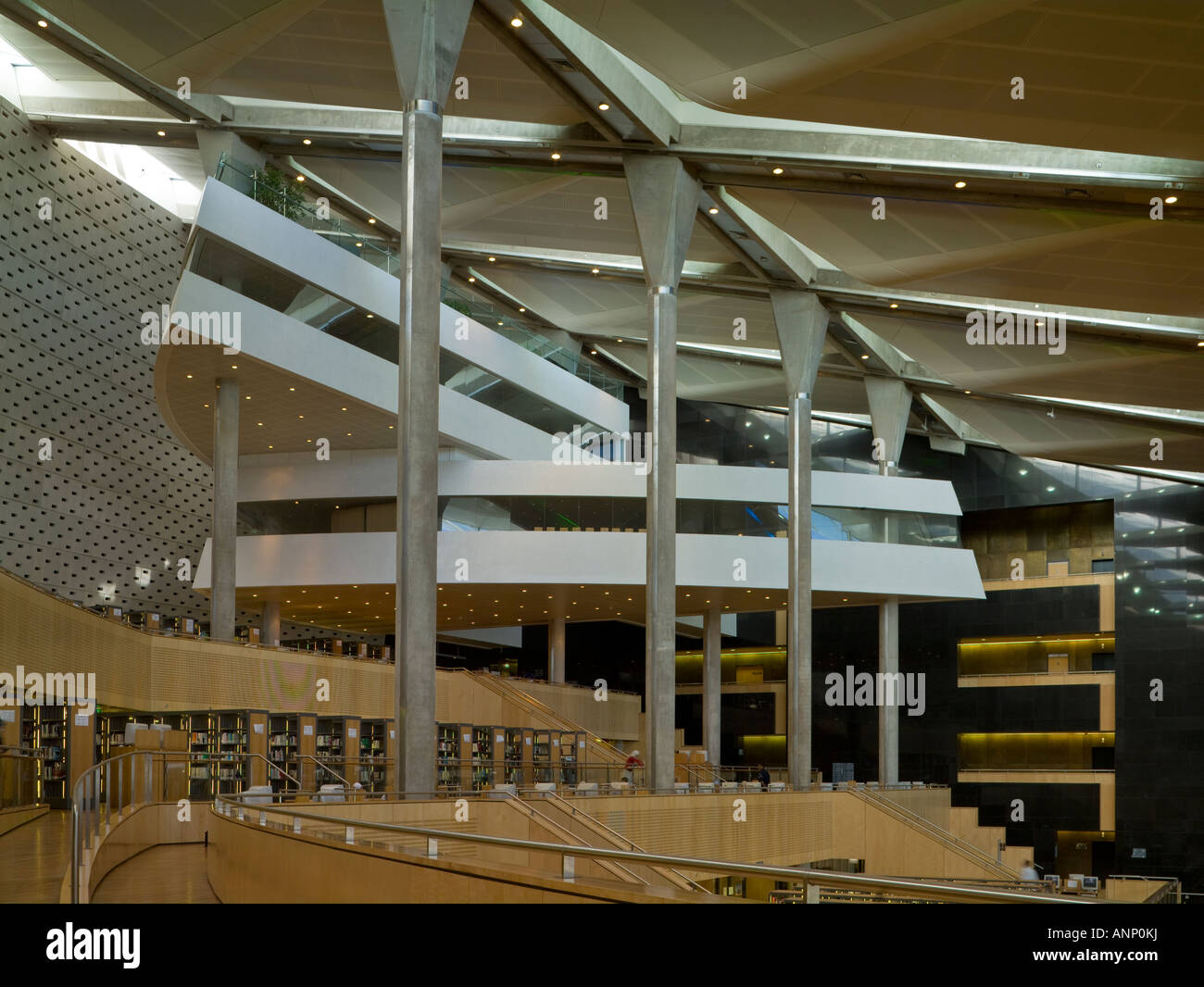 interior, Biblioteca Alexandrina, Alexandria library Stock Photo - Alamy