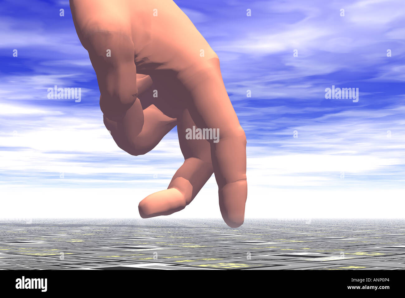 Profile of a human hand walking Stock Photo - Alamy