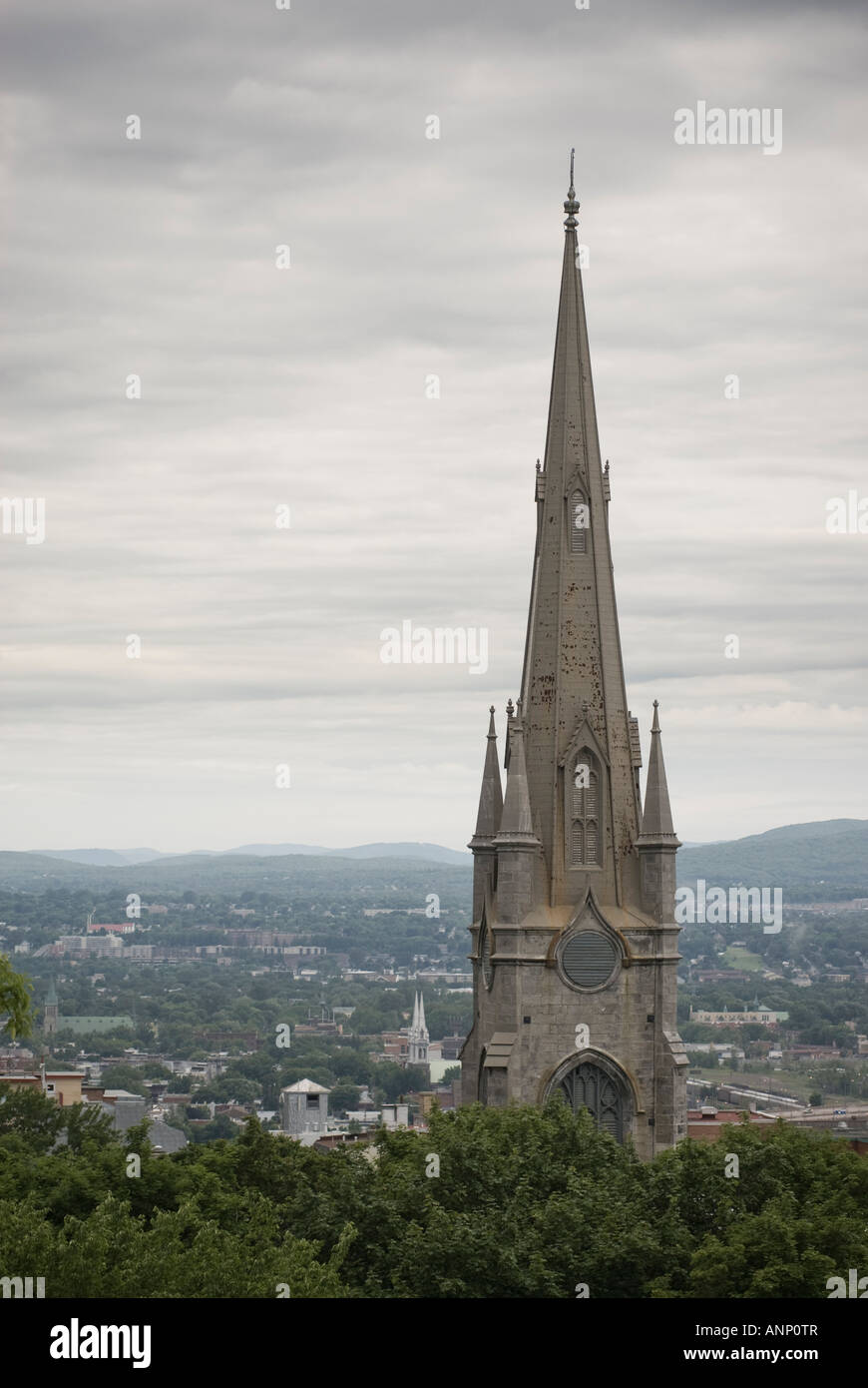 Church spire in Quebec City, province of Quebec, Canada Stock Photo - Alamy
