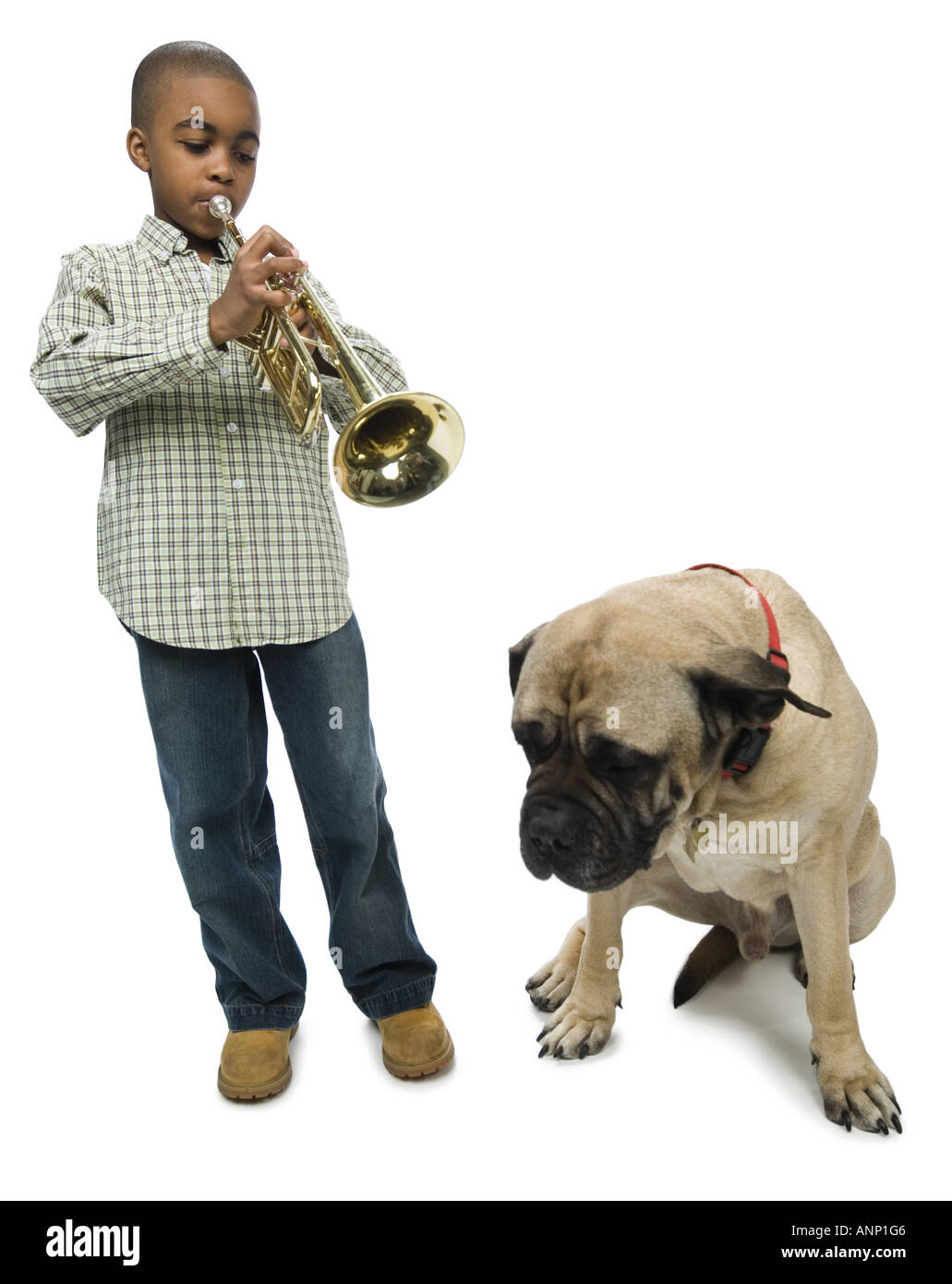 Boy trumpet Cut Out Stock Images & Pictures - Alamy